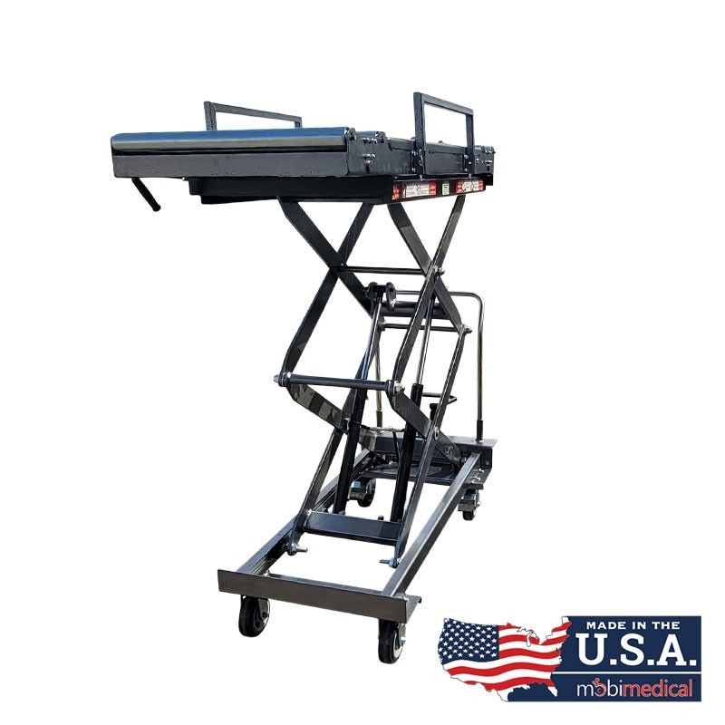 MOBI Crematory Manual Hydraulic Cadaver Scissor Lift HD