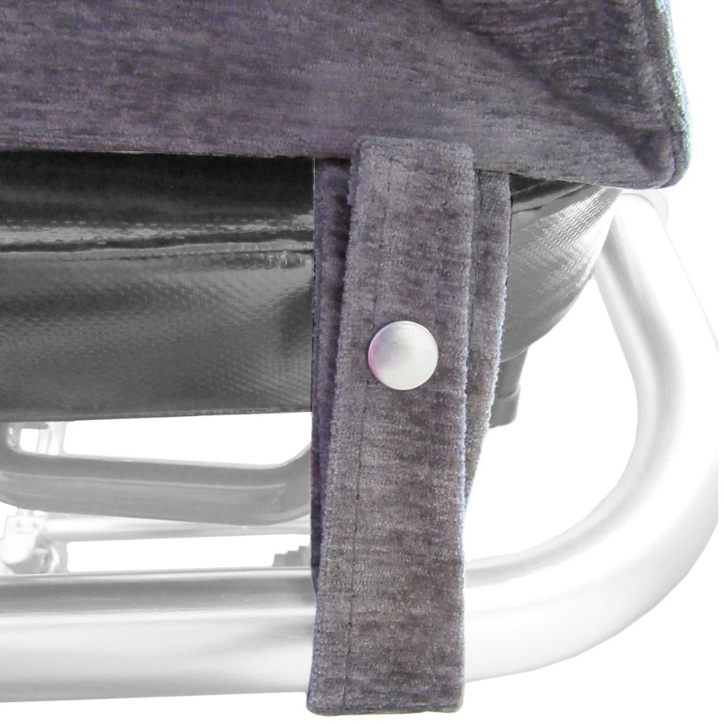 Oversized Gray Cot Pouch w/ Zipper
