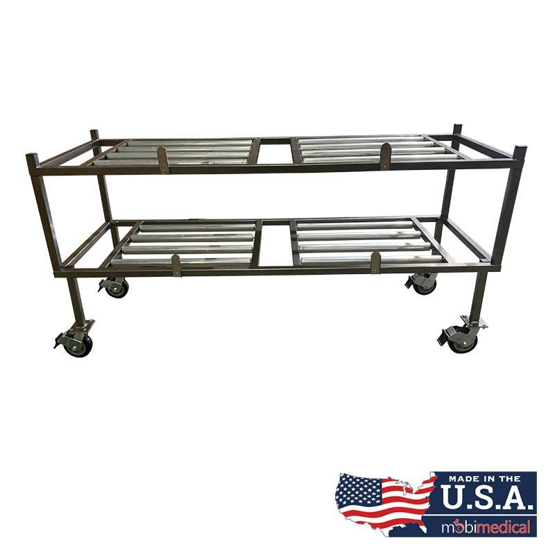 2 Tier MOBI Side Loading Mortuary Roller Rack